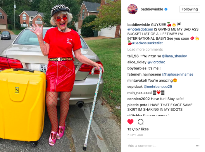 Insta-Granma, Baddie Winkle, Announces Ultimate Bad Ass Bucket List ...