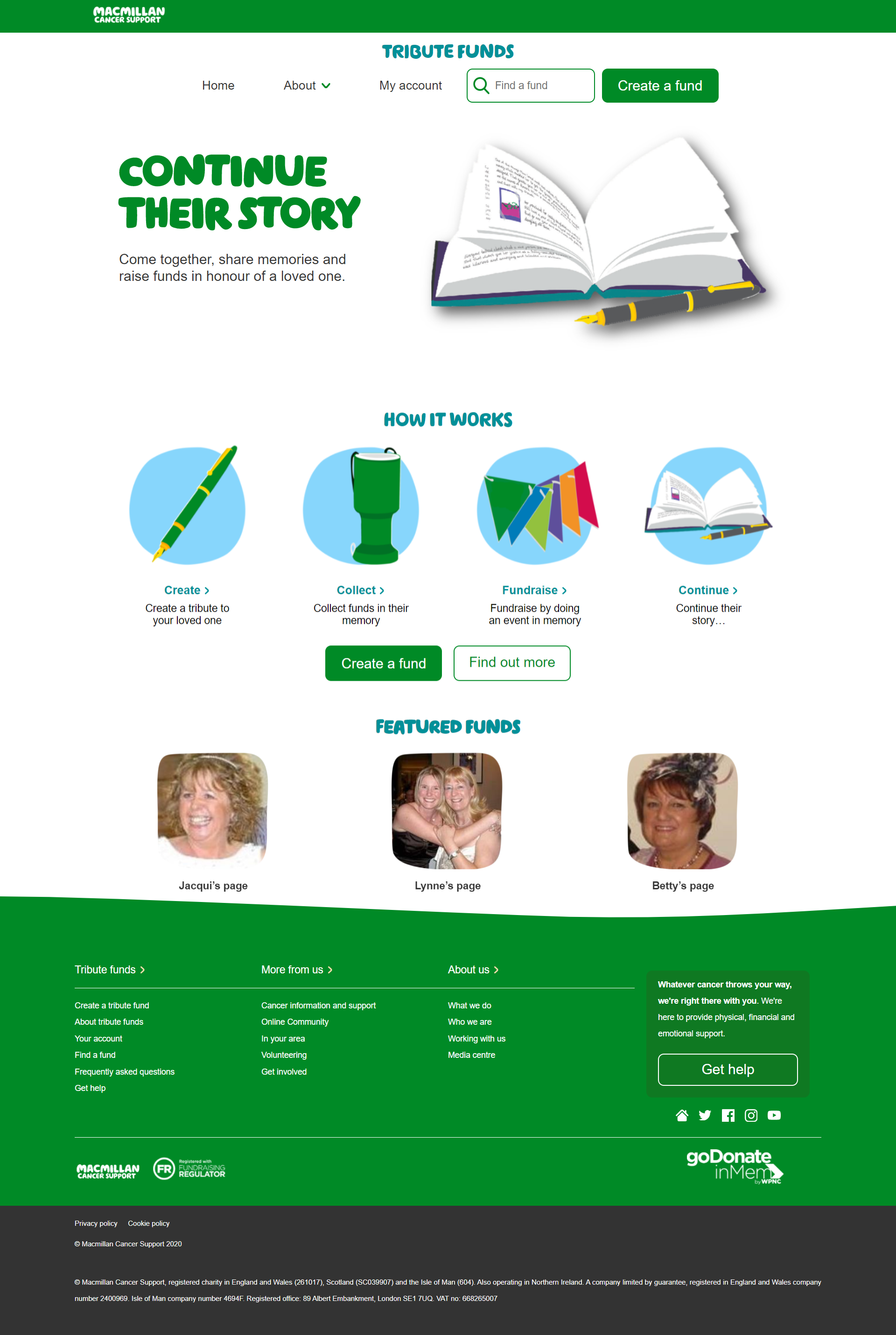 MACMILLAN CANCER SUPPORT Creates new Online Tribute Fund Following ...